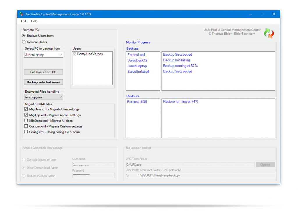 UserProfileCenterMainFramed - EhlerTech